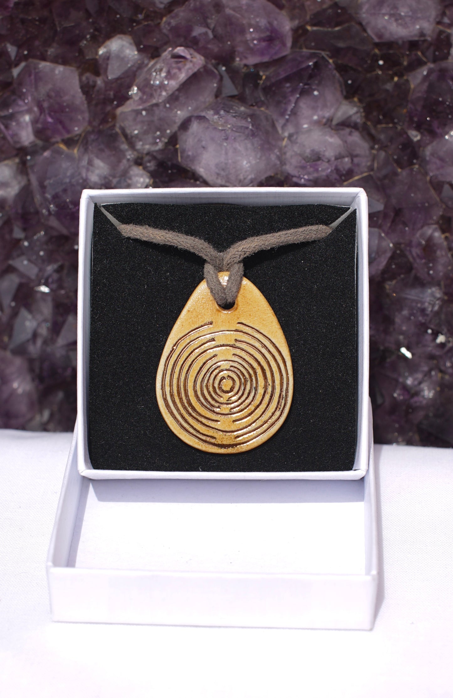 Amulett Sri Yantra in 24 Karat Gold, Lakhovsky Spule in Echt-Kupfer ...
